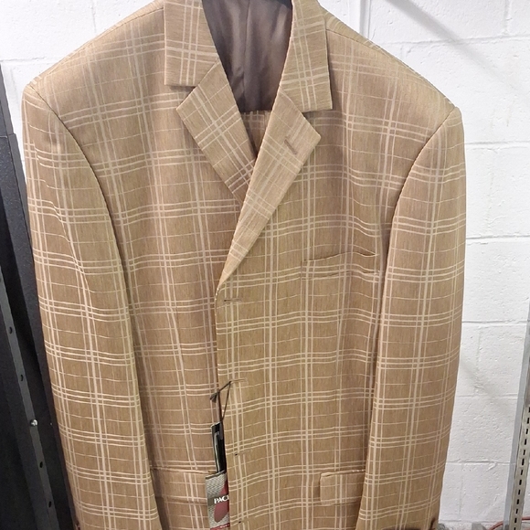 pacelli | Suits & Blazers | Classic Tan Checkered Mens Blazer | Poshmark